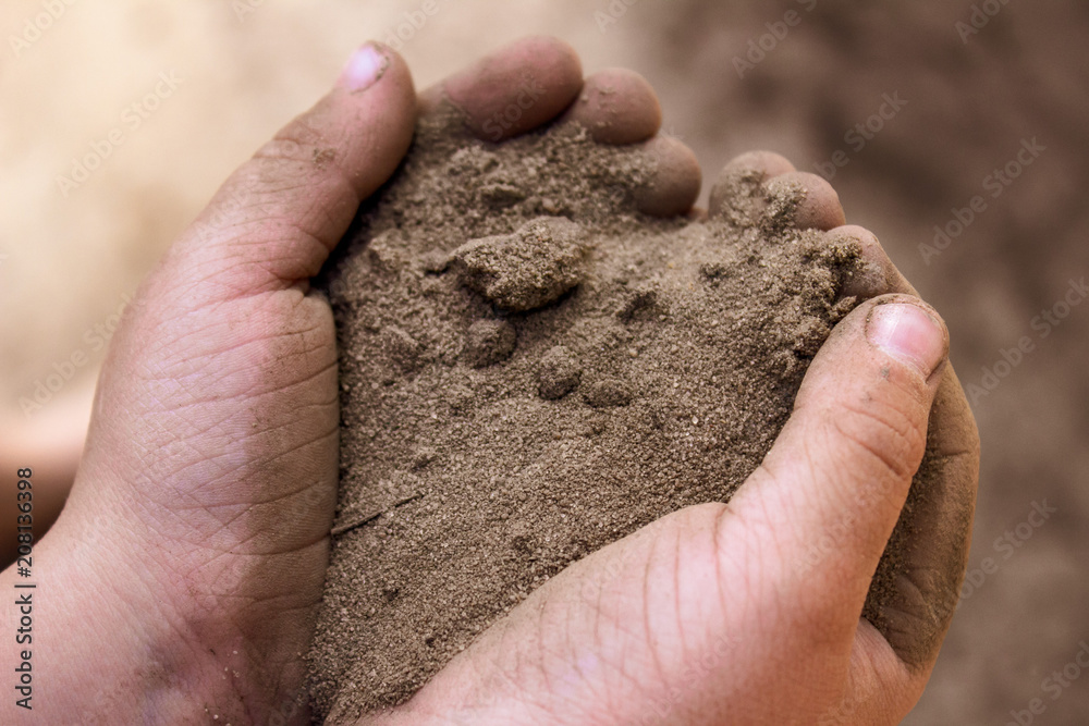 Hand Palm Out Of Ground