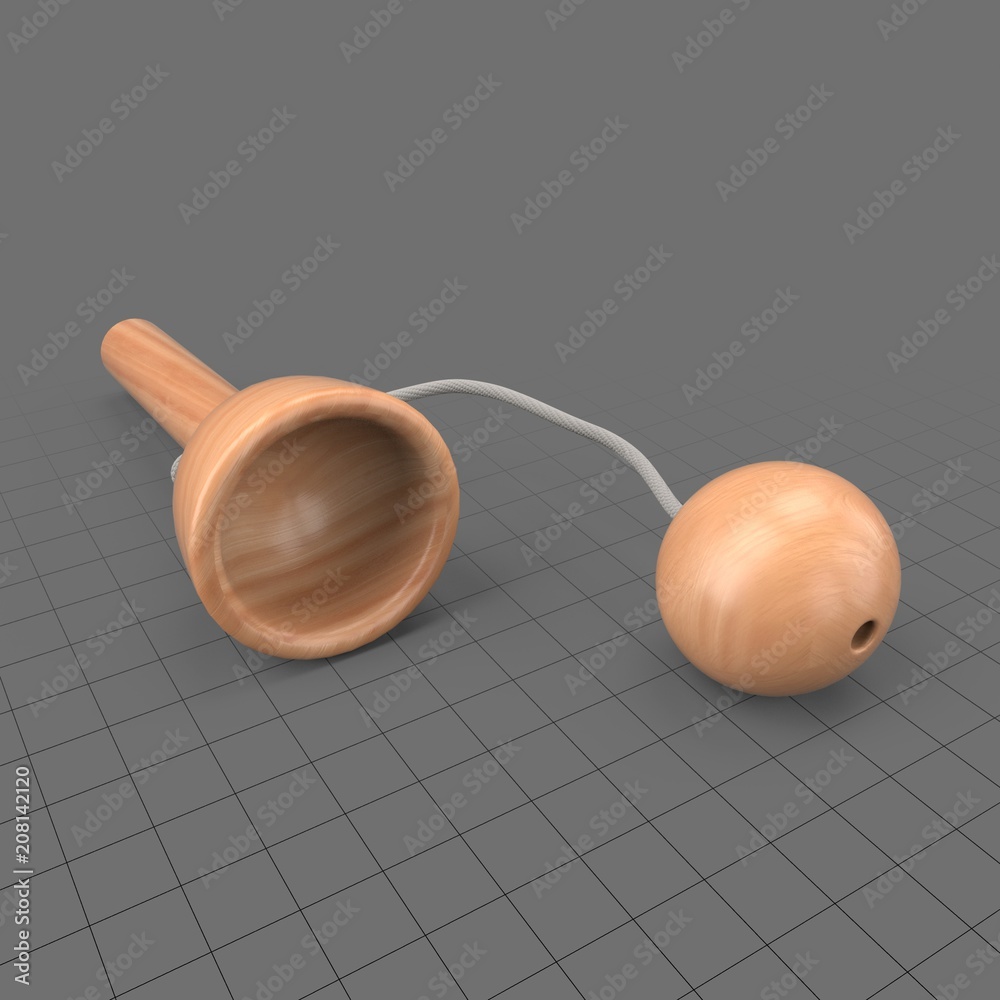 Antique cup and ball game Stock 3D asset | Adobe Stock