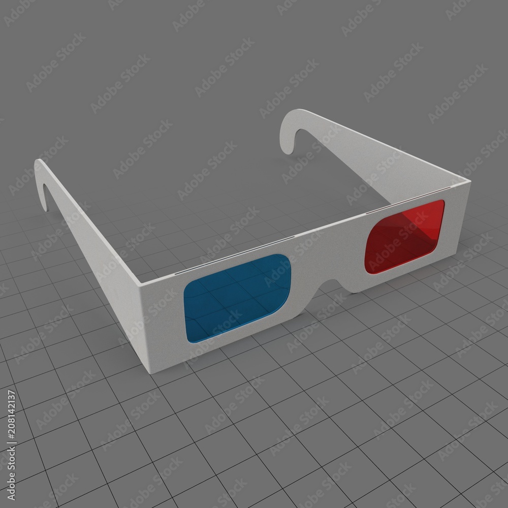 Cardboard glasses for 3D Stock 3D asset | Adobe Stock