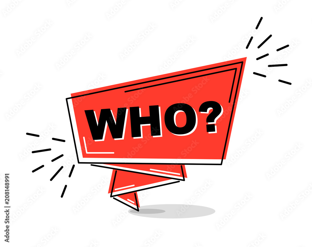 red flat line banner who Stock Vector | Adobe Stock