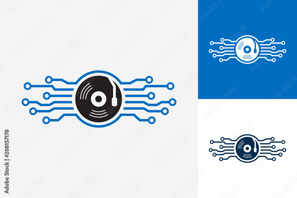 Music Digital Logo Template Design Vector, Emblem, Design Concept ...