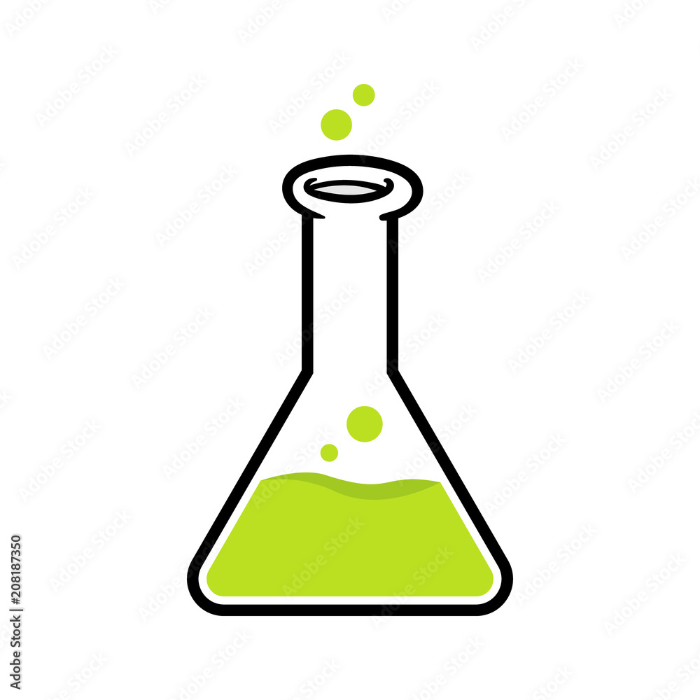 Cartoon Laboratory Flask Stock Vector | Adobe Stock