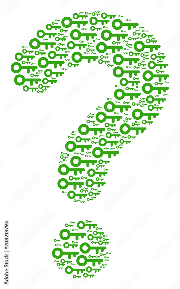 Prompt collage composed of key elements. Vector key icons are united ...