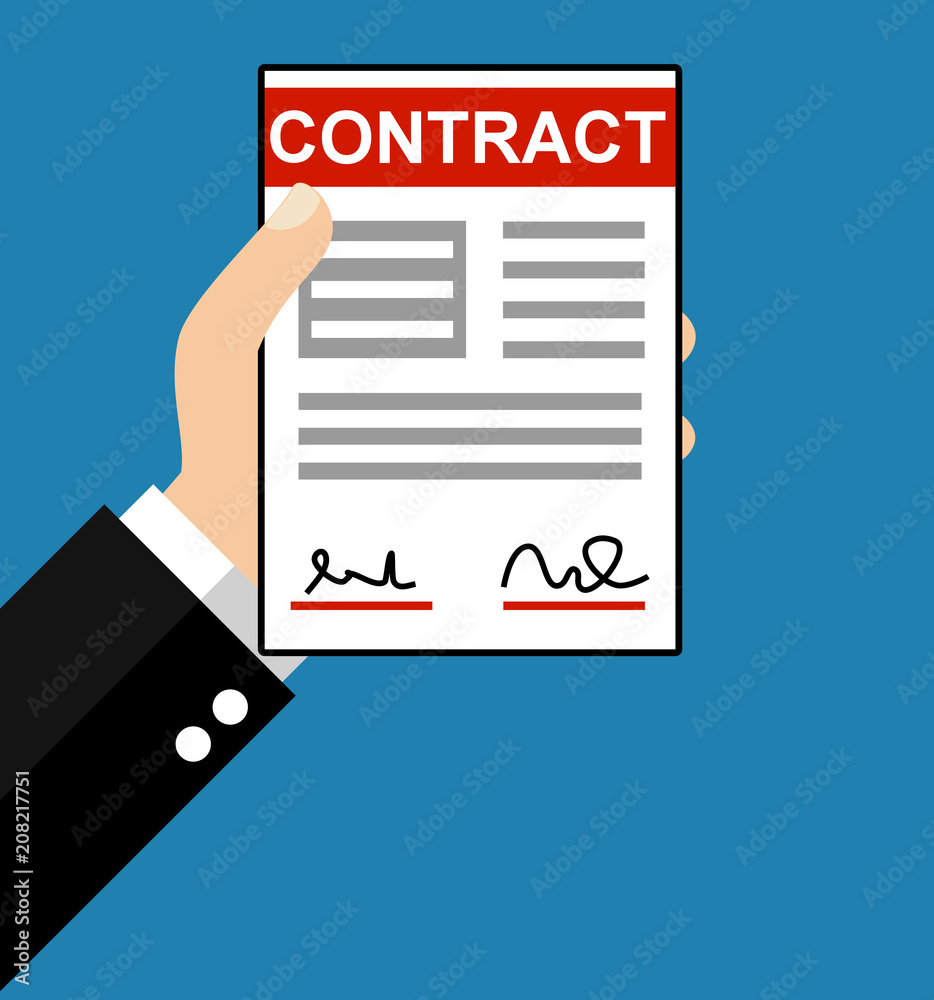 Vertrag - Flat Design Stock-Illustration | Adobe Stock