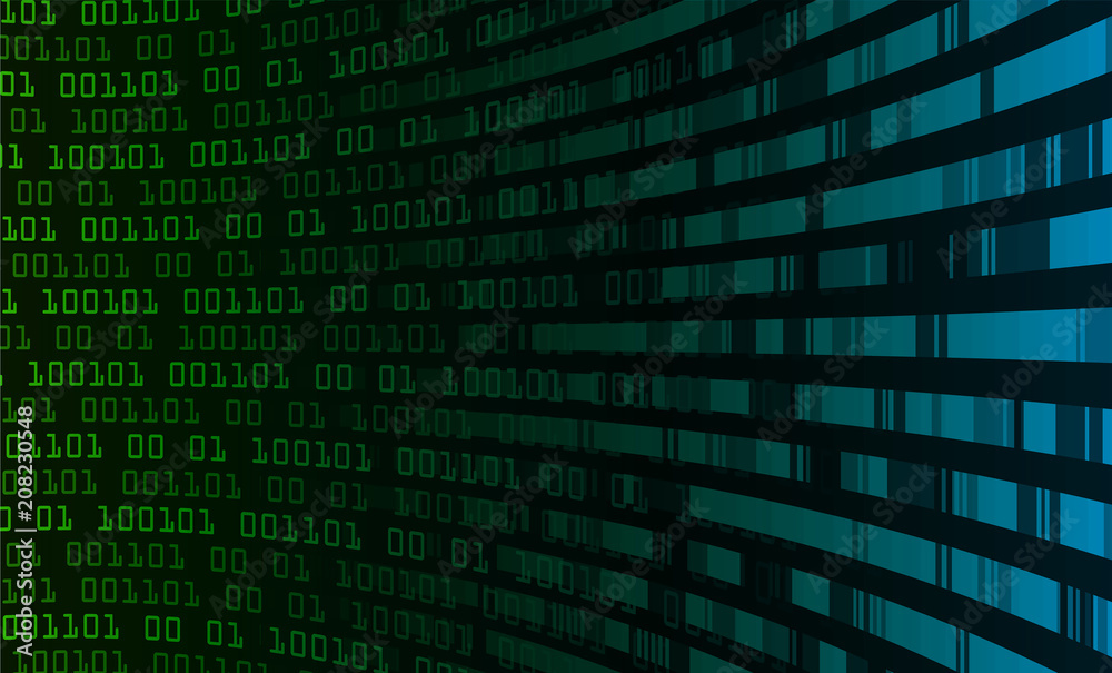 binary circuit board future technology, blue cyber security concept ...