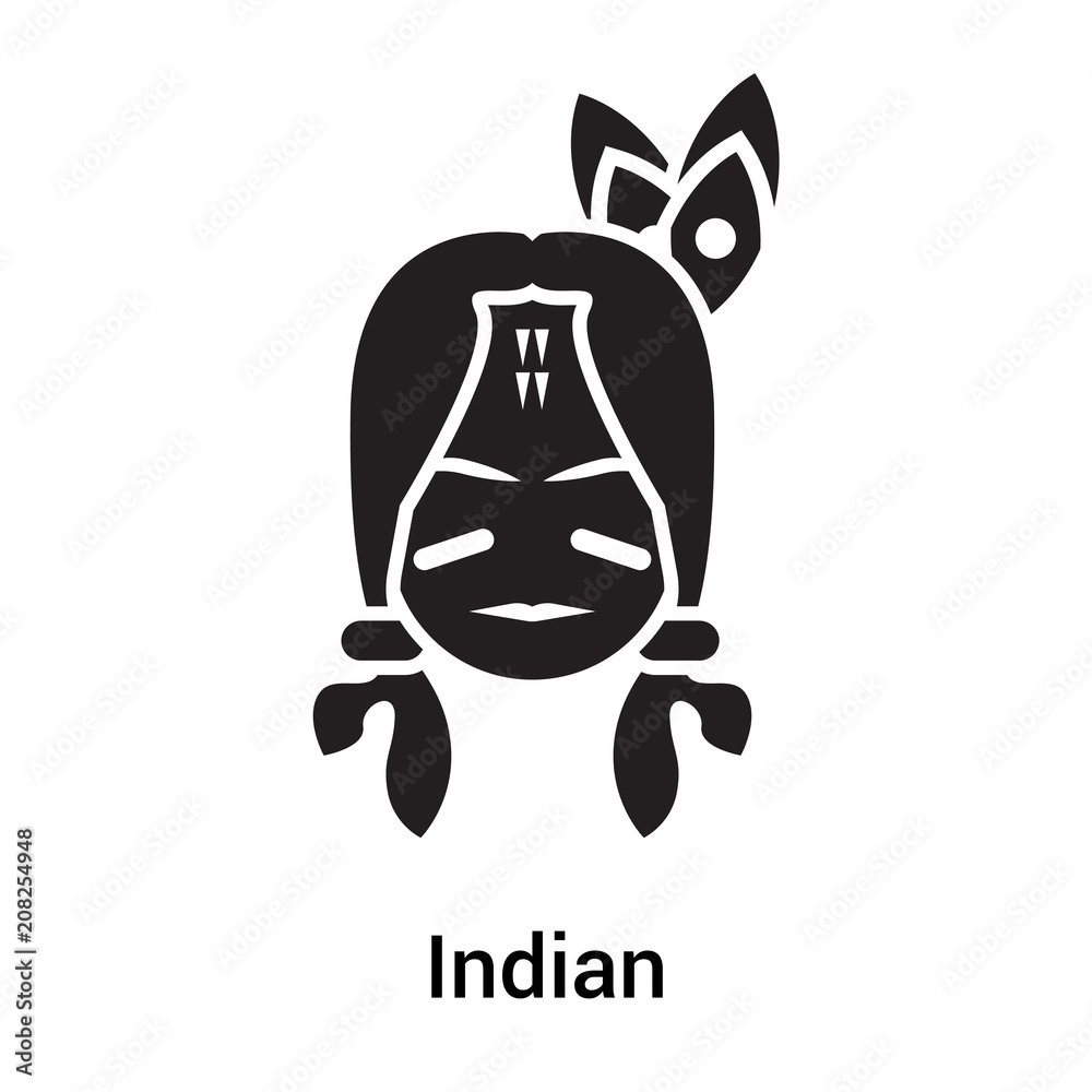 Indian icon vector sign and symbol isolated on white background, Indian ...