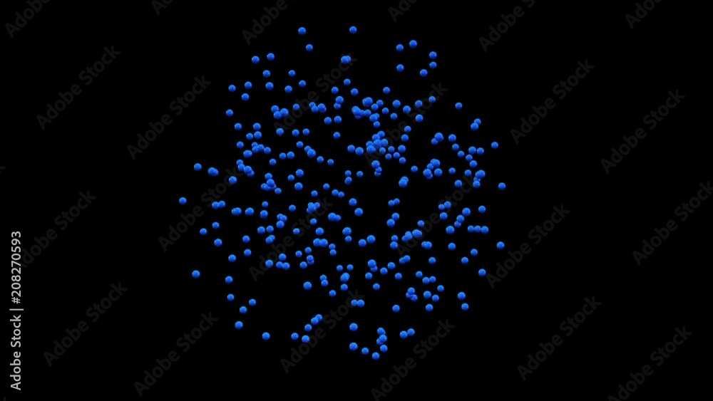 Different states of matter - gas 3d motion diagram. Set of matter ...