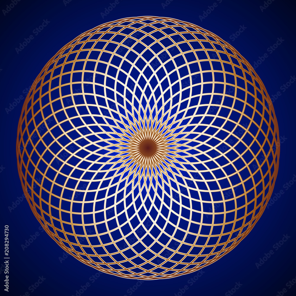 Golden Torus Yantra Sacred Geometry symbol on background Stock Vector ...