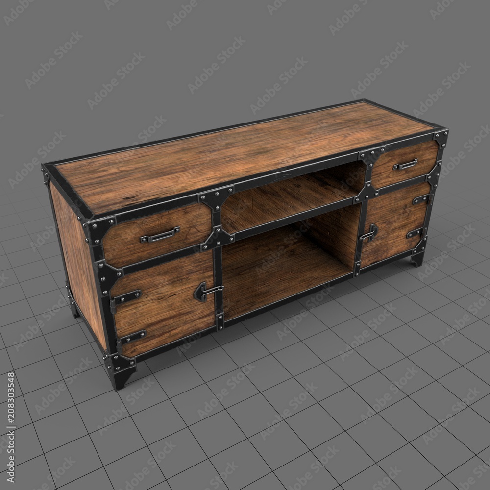 Industrial console desk Stock 3D asset | Adobe Stock