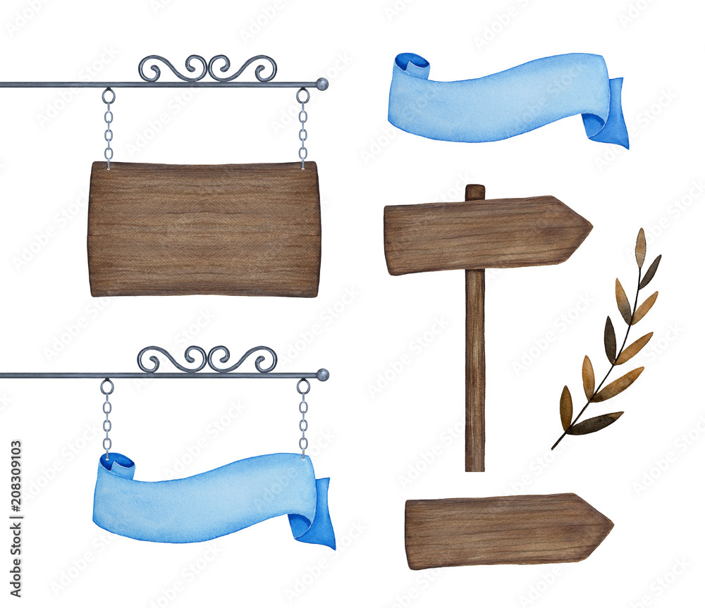 Collection of vintage wooden signboards, signages and decorative ...