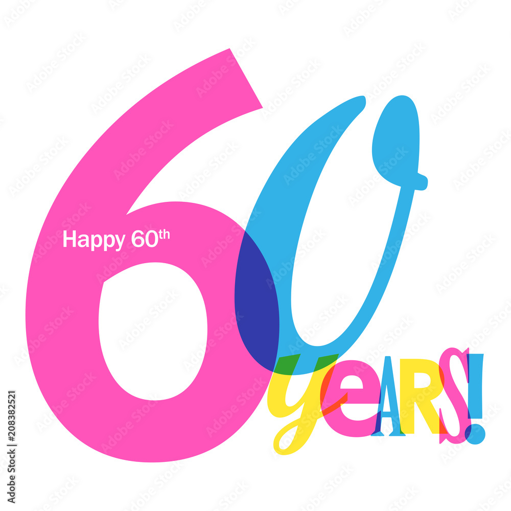 60 years overlapping letters icon Stock Vector | Adobe Stock