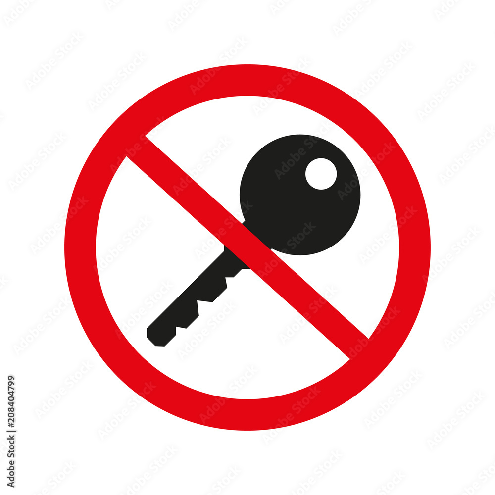 No key sign on white background. Stock Vector | Adobe Stock