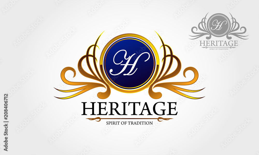 Heritage Spirit of Tradition Vector Logo Illustration. The Royal ...