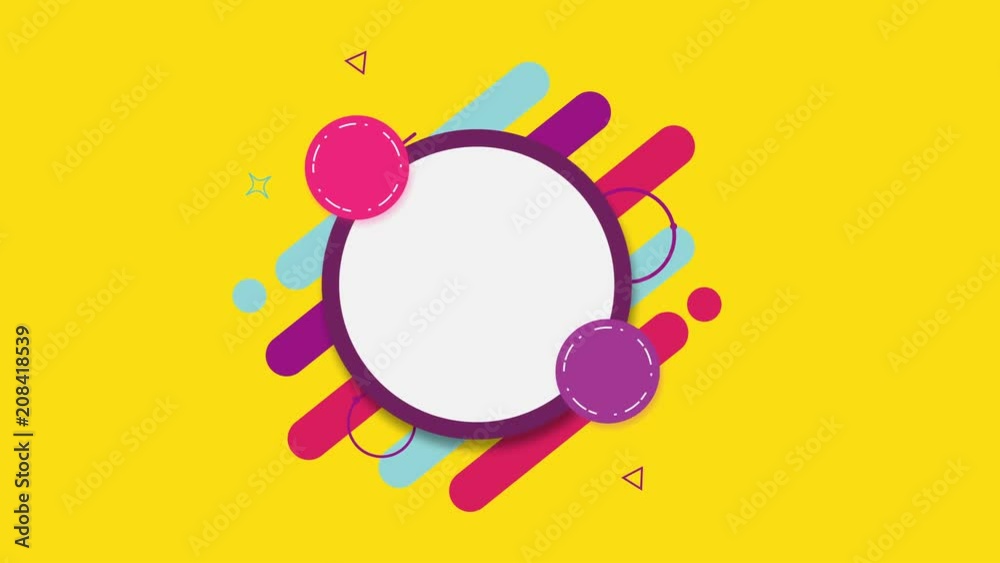 Summer bright frame. Motion graphic flat animation, opening clip ...