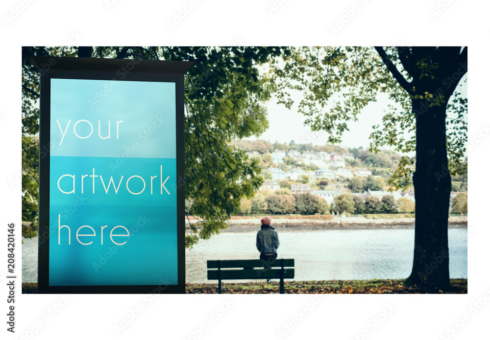 Outdoor Signage Mockup Stock Template | Adobe Stock