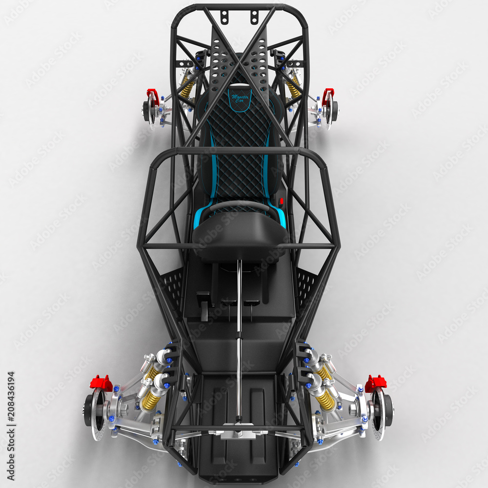 The frame frame of the sports car is a buggy with the basic design ...