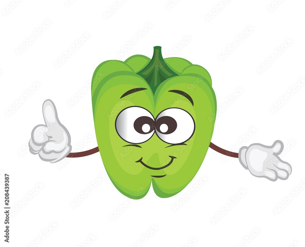 cute pepper character . cartoon vector illustration Stock Vector ...