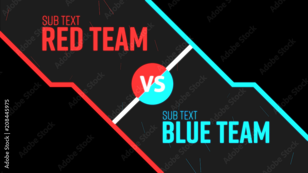 Team Versus Overlay Title plantilla de Stock | Adobe Stock