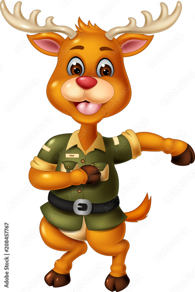 Dancing Deer Cartoon Clipart