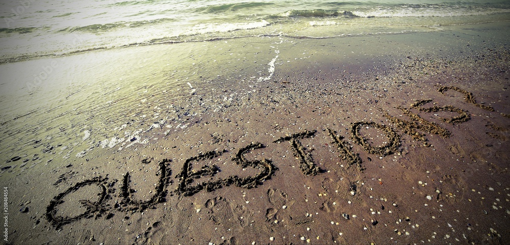 QUESTIONS text with question mark written in large letters Stock Photo ...