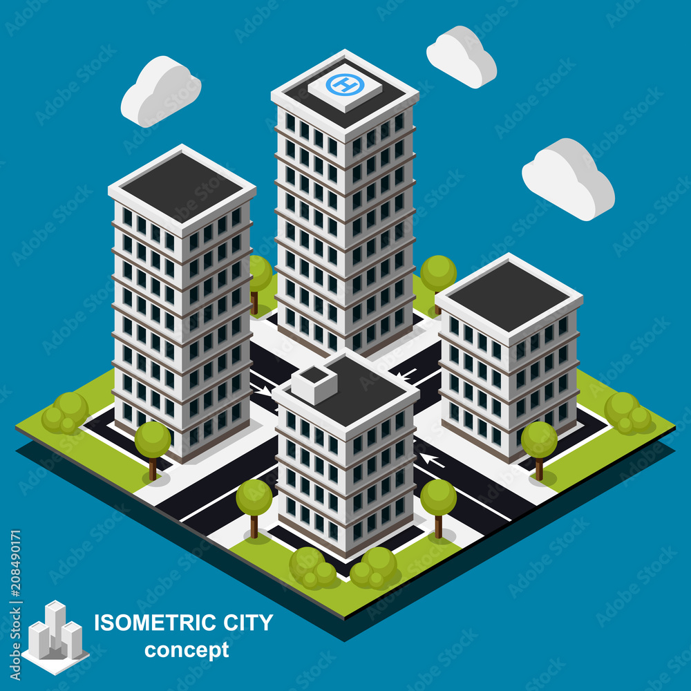 Isometric 3d City