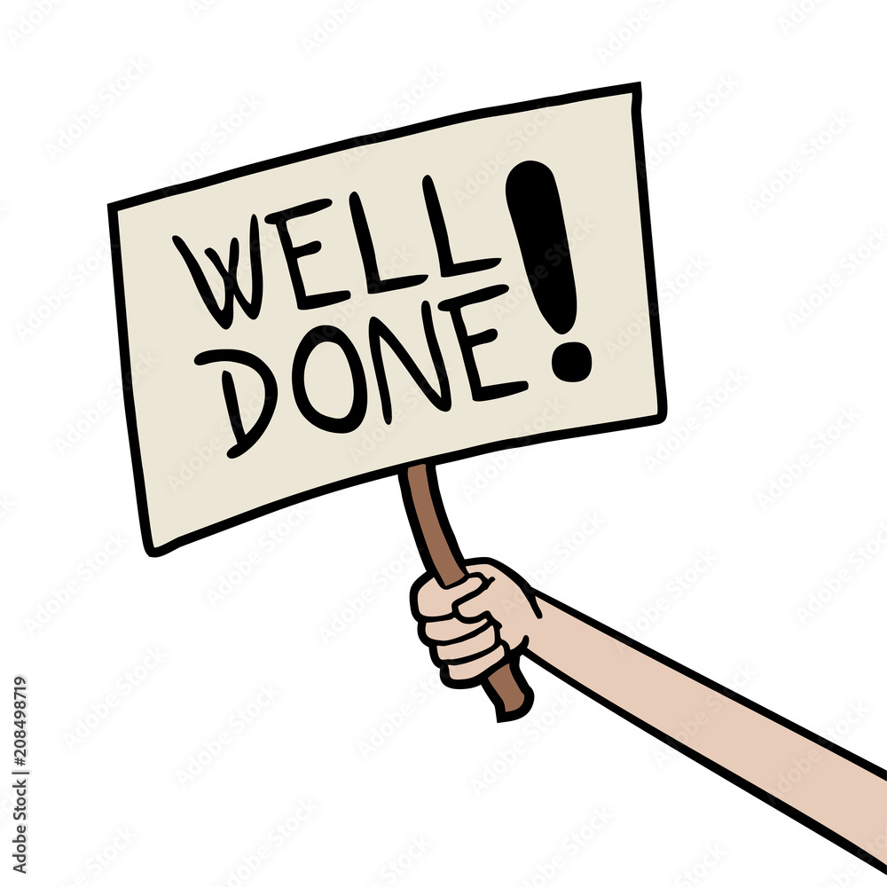 Well done message Stock Vector | Adobe Stock