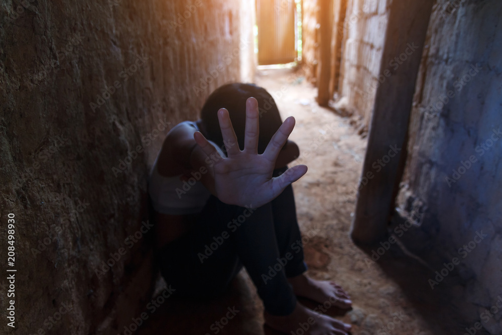 Violence and rape concept,concept photo of sexual assault,traumatized ...