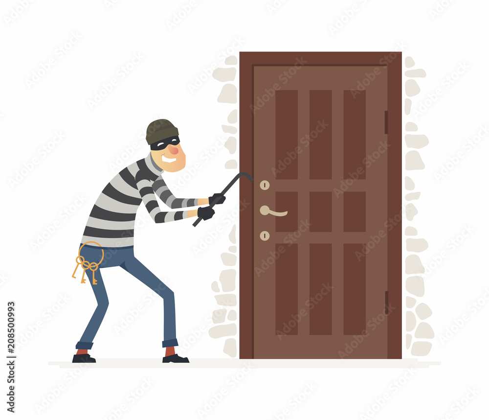 Burglar - cartoon people characters illustration Stock Vector | Adobe Stock