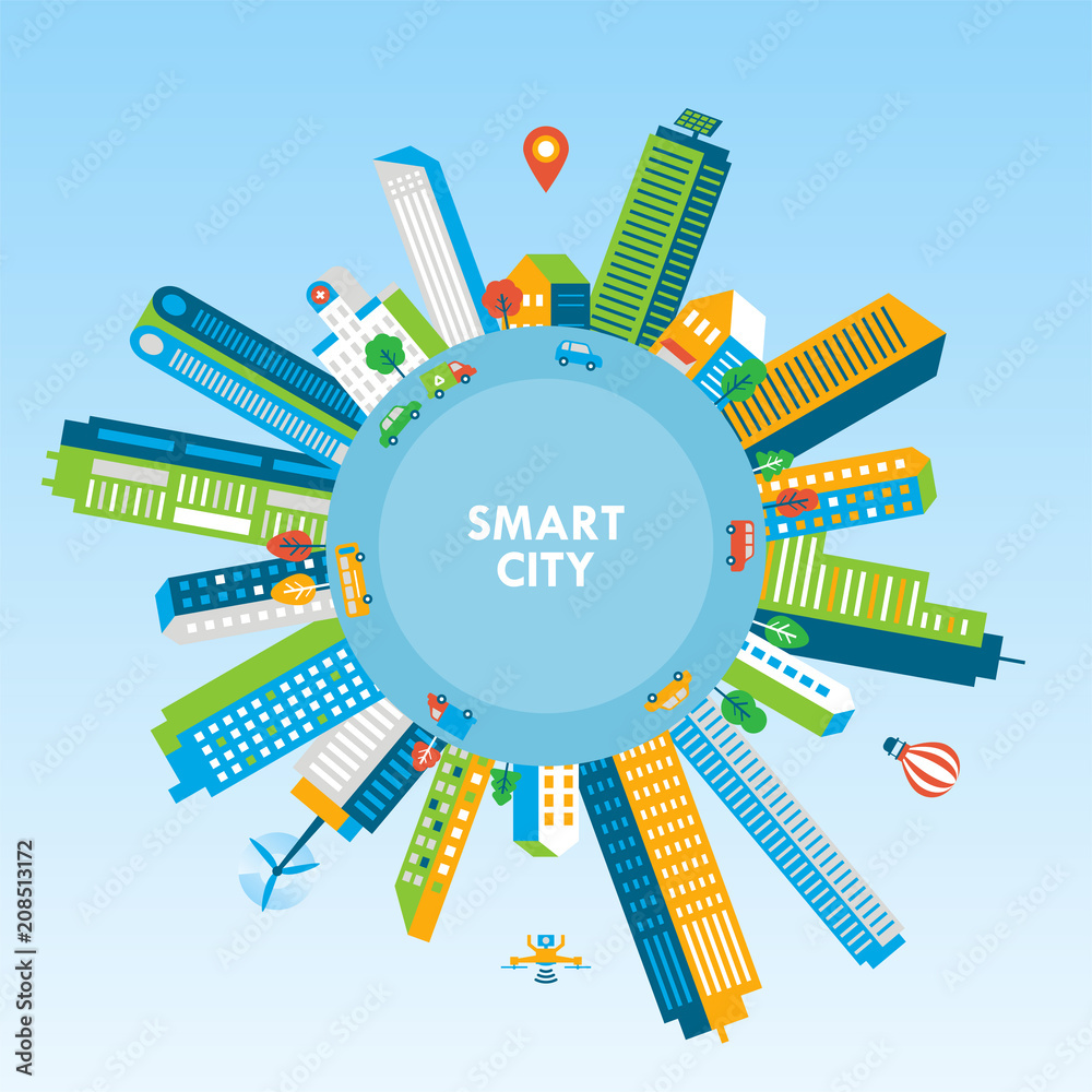 Smart city concept Stock Vector | Adobe Stock
