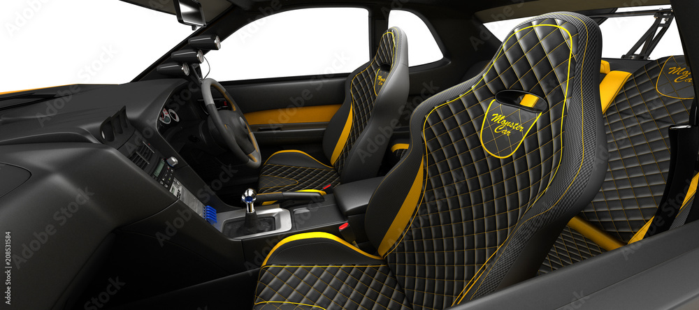 Exclusive tuning project for the interior of a sports car. Interior ...