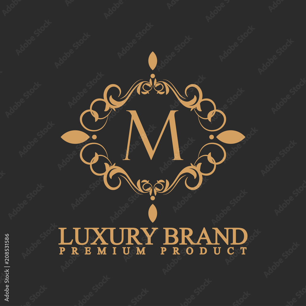 logo luxury M Stock Vector | Adobe Stock