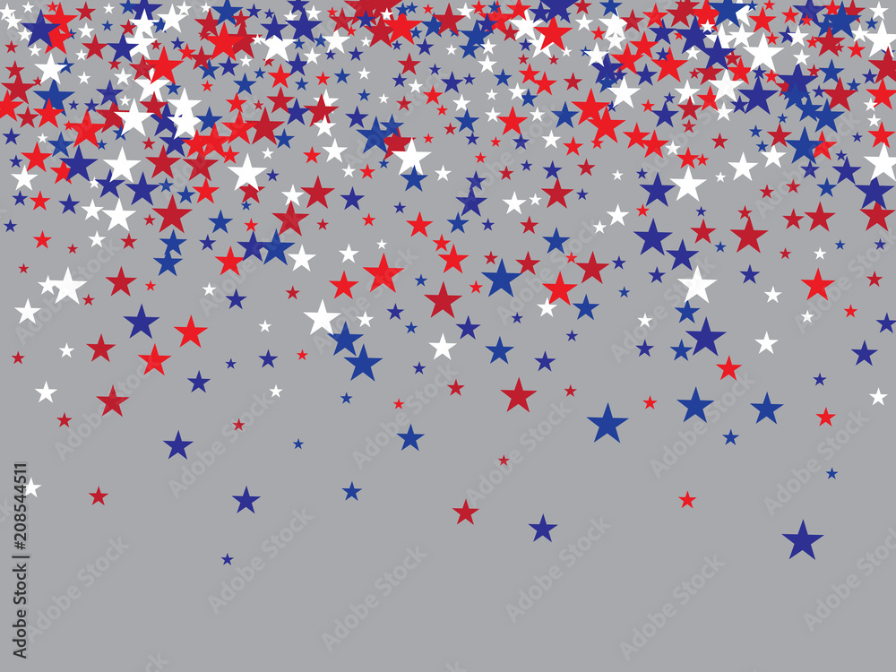 Patriotic 4th of July, Independence Day of America Stars Confetti ...