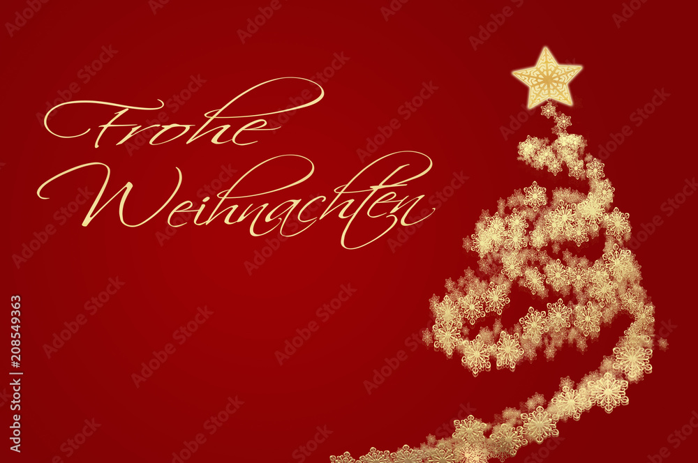 Christmas background with shining snowflakes in a christmas tree shape ...