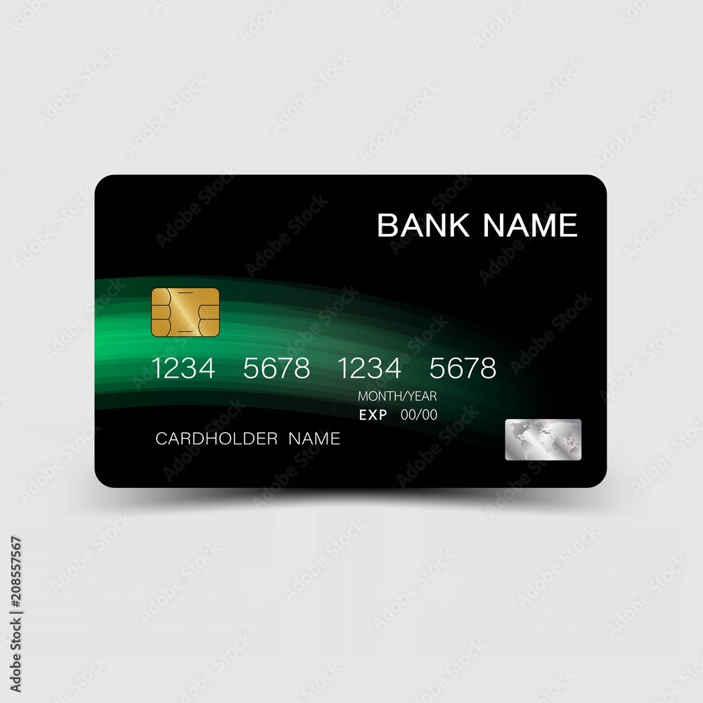 Modern credit card template design. With inspiration from the abstract ...