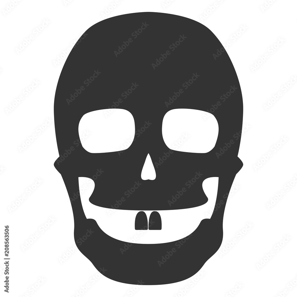 Toothless skull. Vector illustration. Stock Vector | Adobe Stock