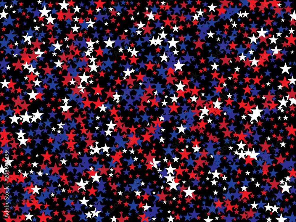 Patriotic 4th of July, Independence Day of America Stars Confetti ...