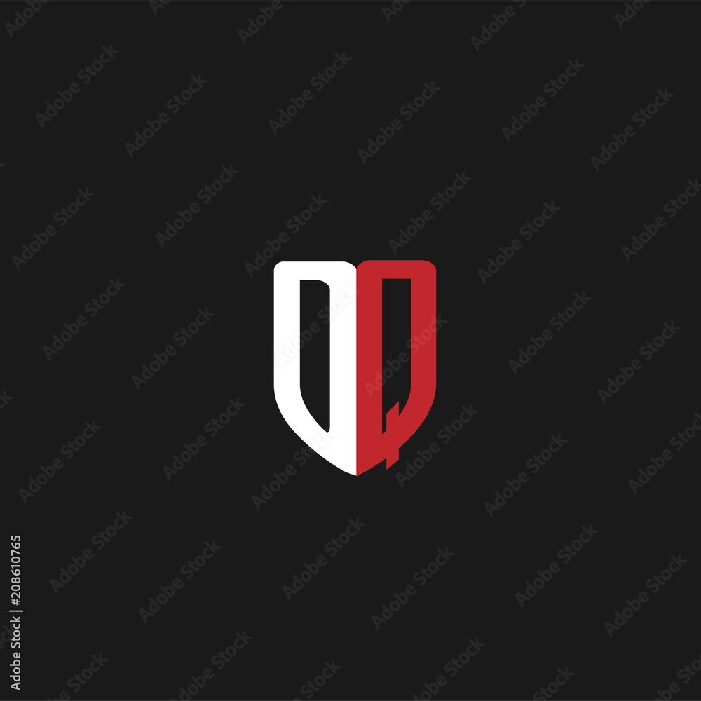 Initial Letter DQ Logo Design Stock Vector | Adobe Stock