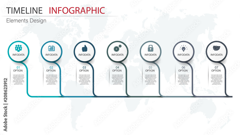 Vector abstract element timeline infographics. Design for business or ...