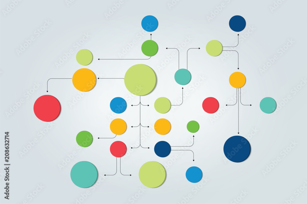 Mind map, flowchart, infographic. Stock Vector | Adobe Stock