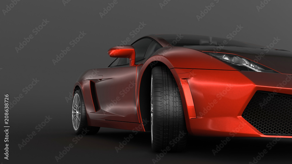 Super sport car in perspective Stock Photo | Adobe Stock