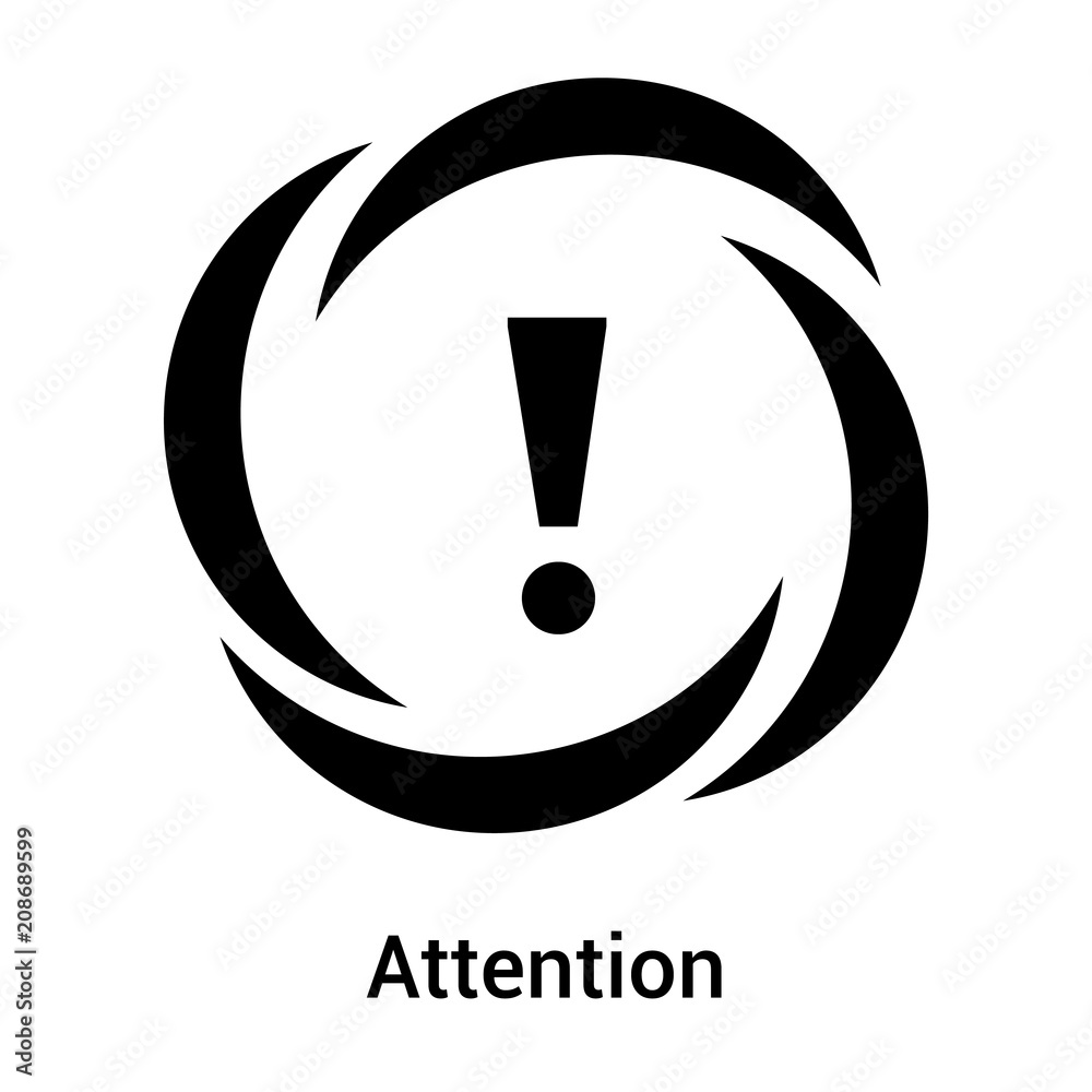 Black And White Attention Symbol