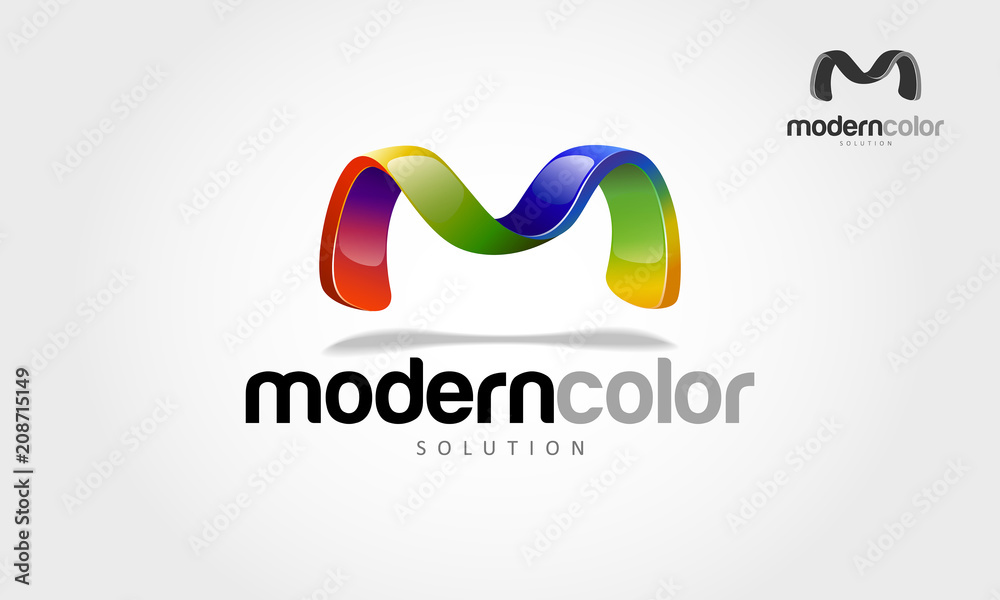 Modern Color Vector Solution Logo Template. Creative 3d abstract vector ...