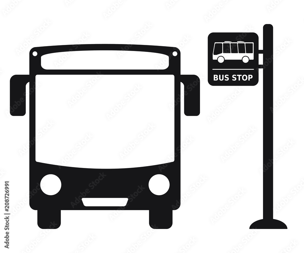 Bus Stop Sign Vector