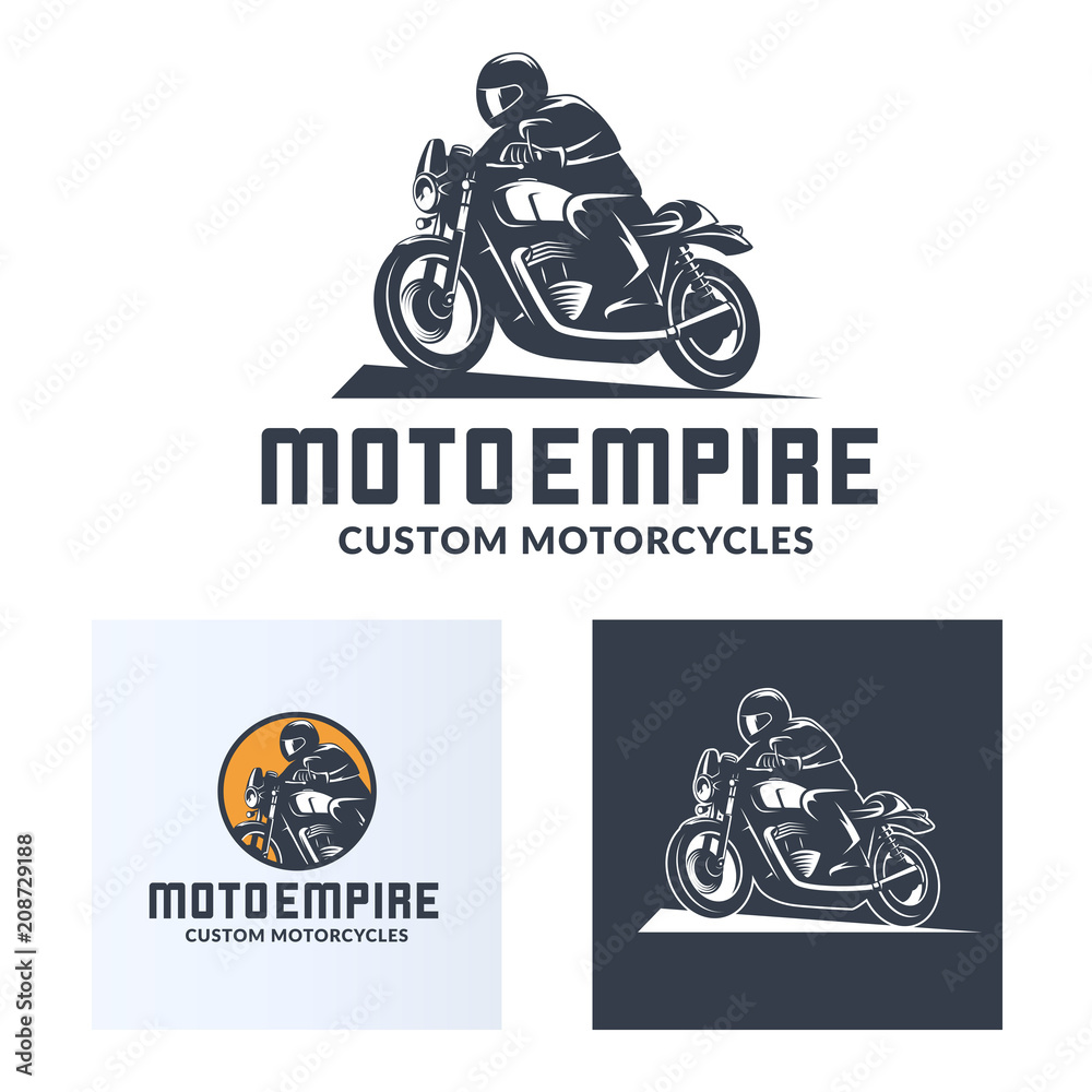 Vintage cafe racer motorcycle logo. Stock Vector | Adobe Stock