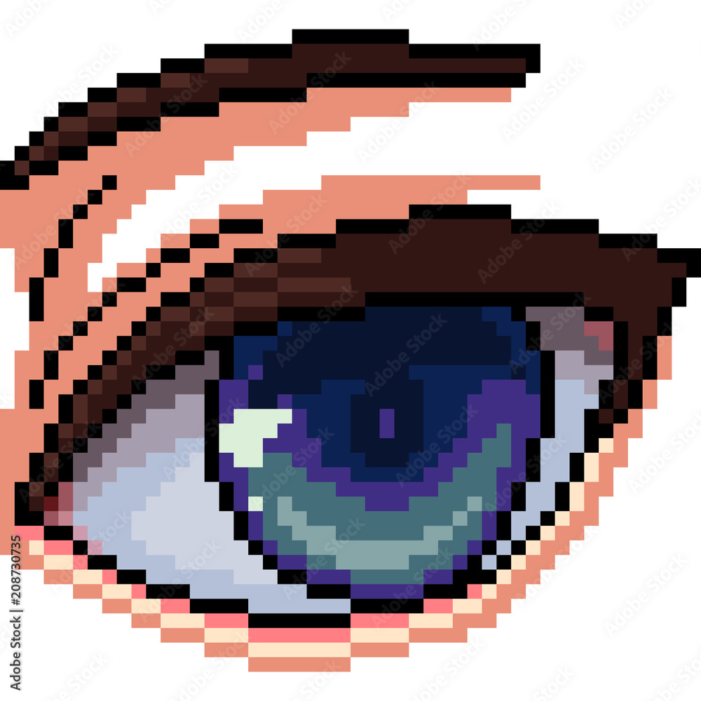 vector pixel art eye Stock Vector | Adobe Stock