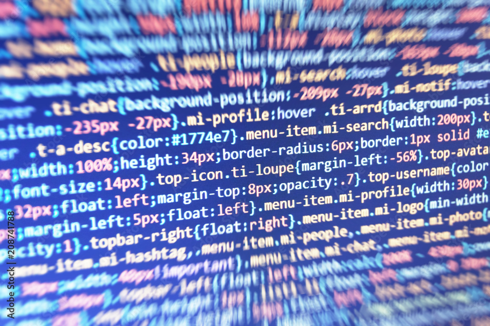 Hacker Api Text On The Computer Screen Software Development Javascript Code In Bracket