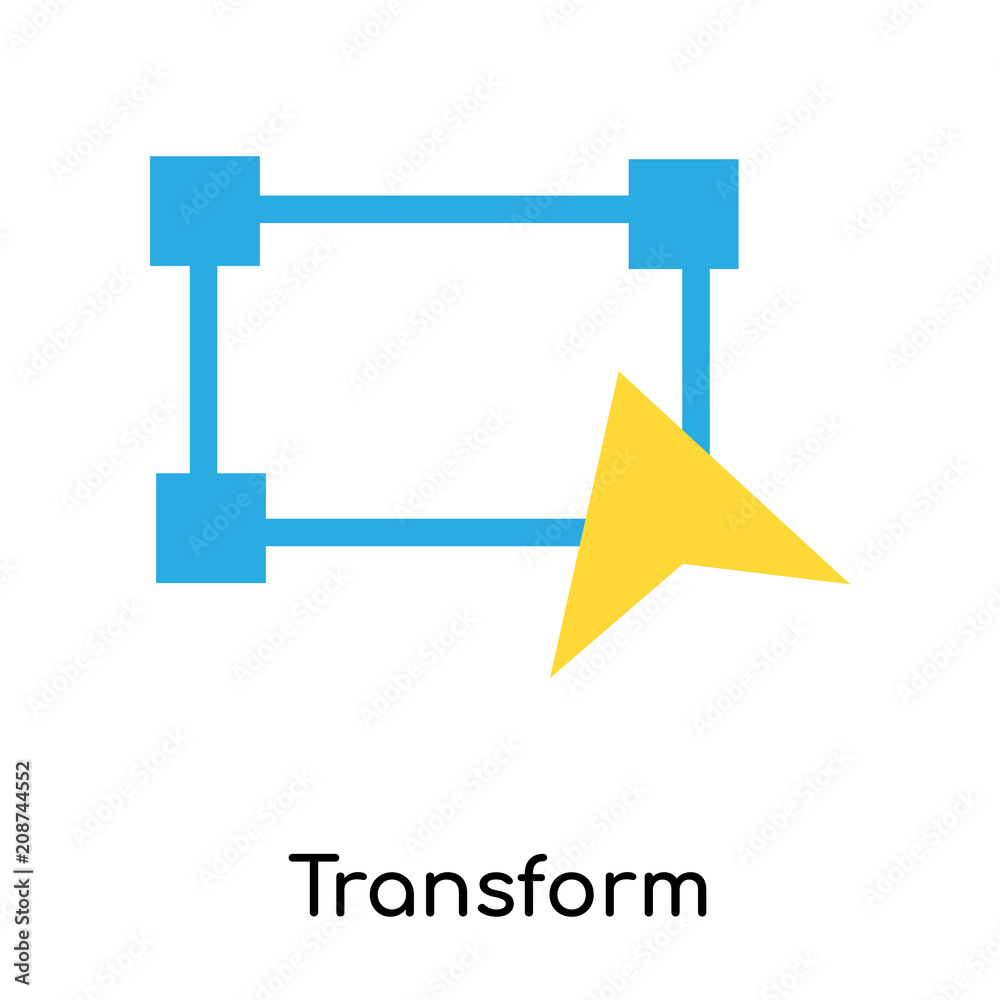 Transform icon vector sign and symbol isolated on white background ... Transform icon vector sign and symbol isolated on white background ...