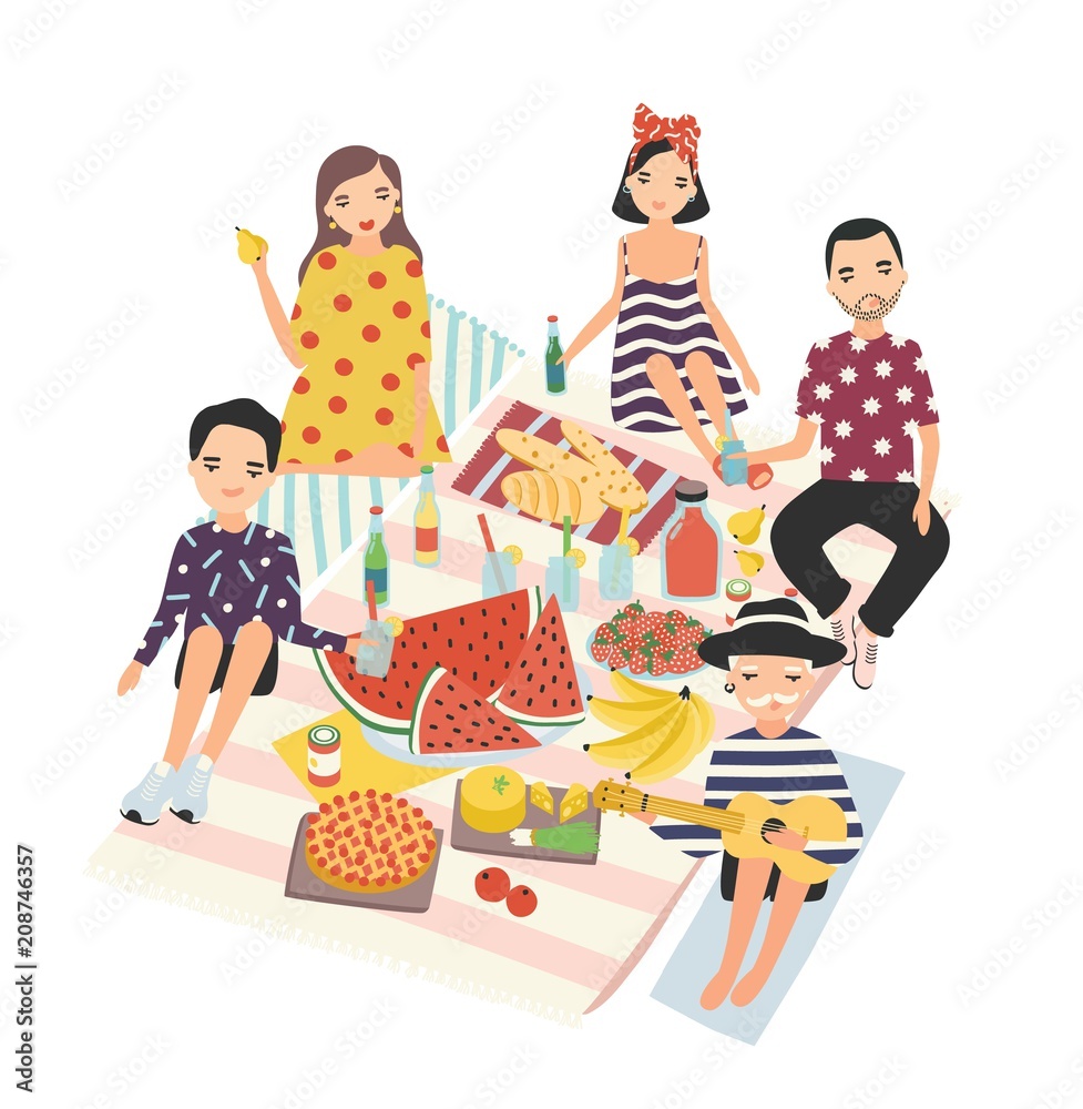 Group Of People Eating Clip Art