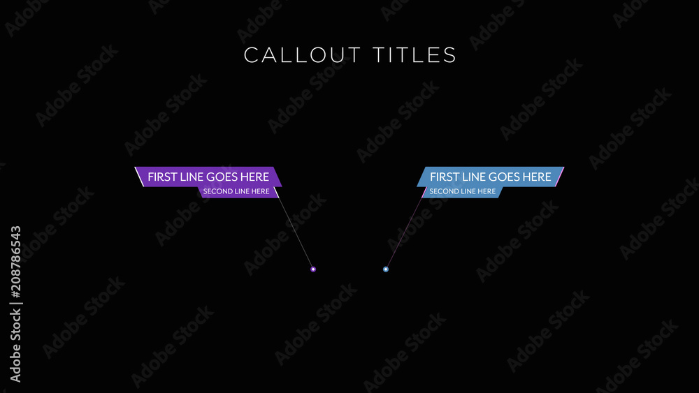 Two Line Angled Callout Titles Stock Template | Adobe Stock
