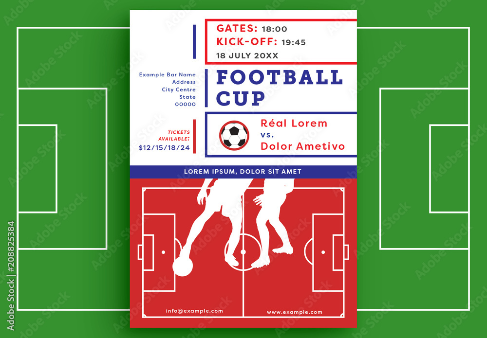Football/Soccer-Themed Event Poster Layout Stock Template | Adobe Stock